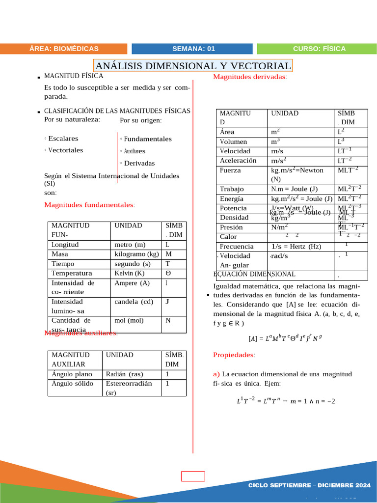 SEMANA 1 Merged | PDF | Vector Euclidiano | Kilogramo