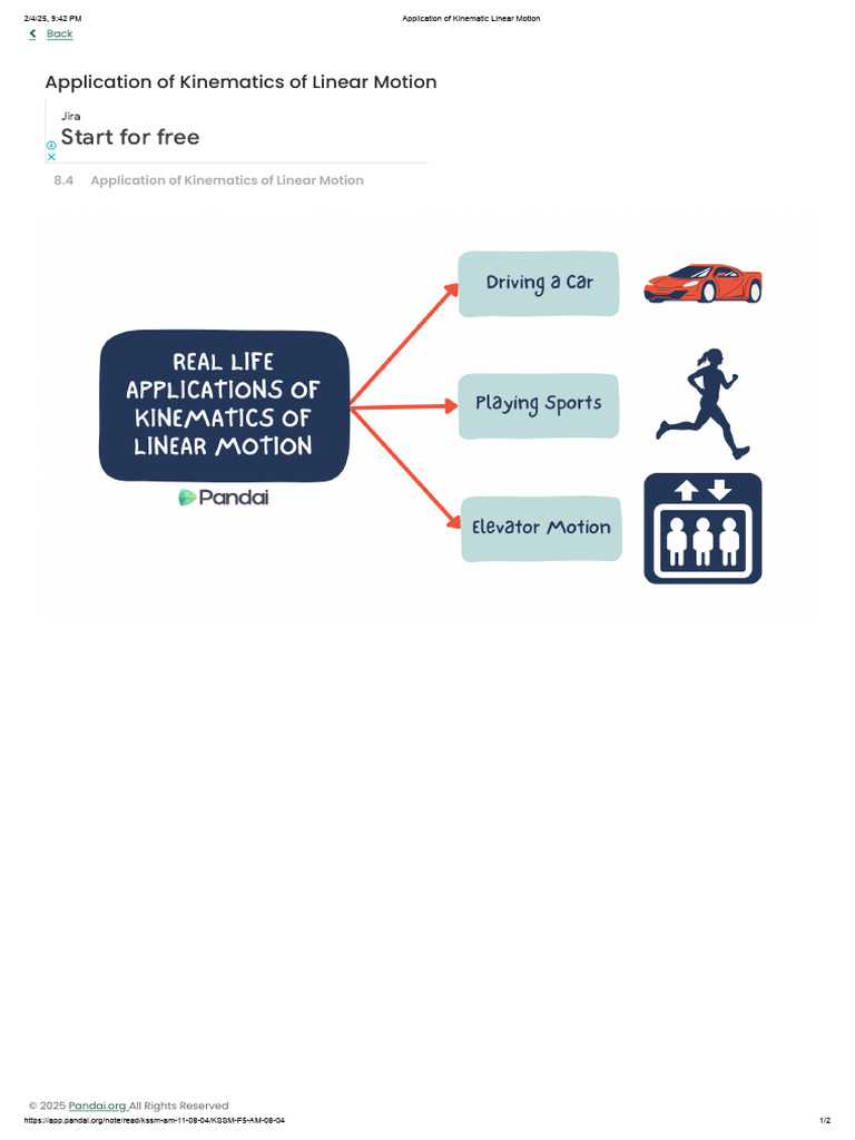 Linear Motion Kinematics Guide | PDF