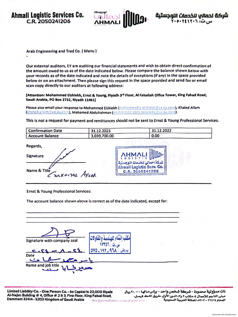 Arab Engineering and Trad Co. (Manu) Con - Signed | PDF