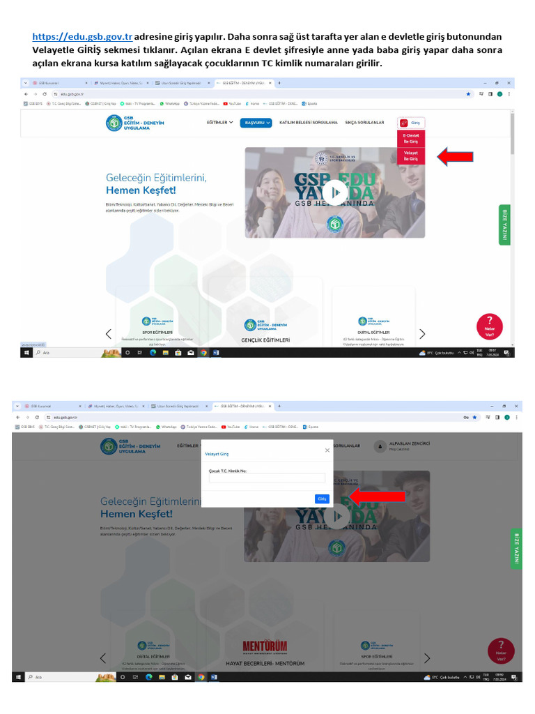 EYS Kurs Öğrenci Başvuru Sunumu | PDF