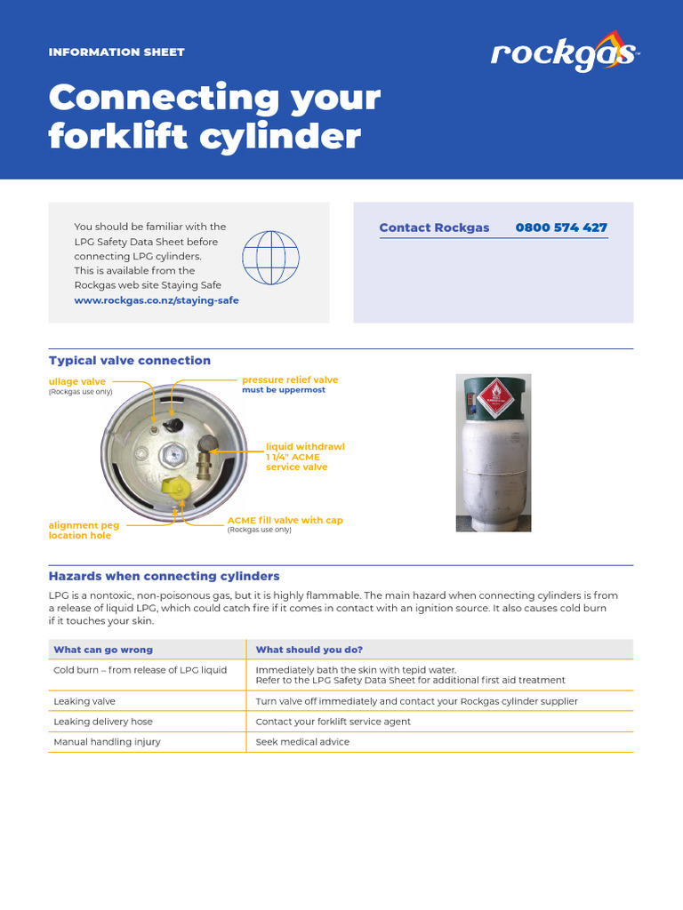 Forklift Cylinder Connection Safety Guide | PDF | Valve | Forklift
