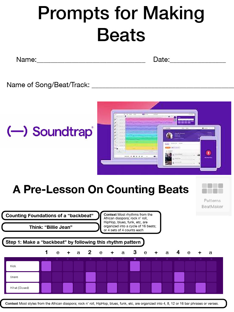 Prompts for Making Beats | PDF | Chord (Music) | Song Structure