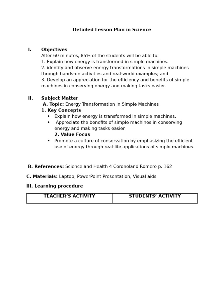 Detailed Lesson Plan in Science | PDF | Lesson Plan | Cognition