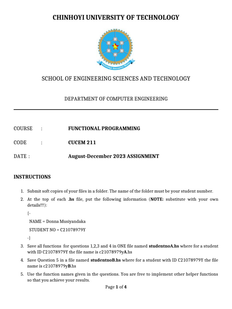 August-December 2023 Assignments | PDF | Function (Mathematics) | Integer (Computer Science)