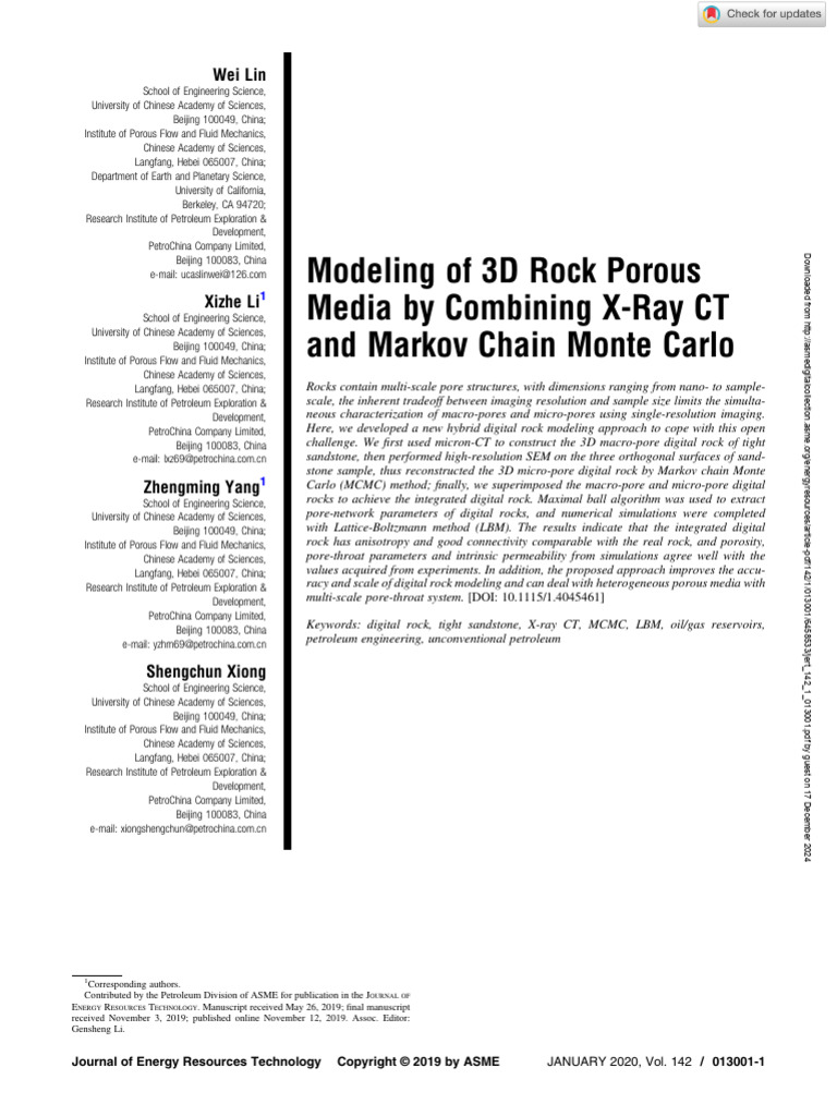 Modeling of 3D Rock Porous | PDF | Porosity
