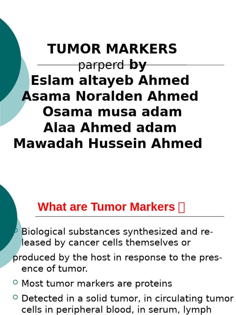 Understanding Tumor Markers in Cancer | PDF | Prostate Specific Antigen ...