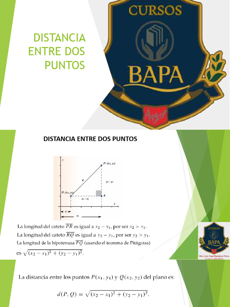 Cálculo de Distancias entre Puntos | PDF