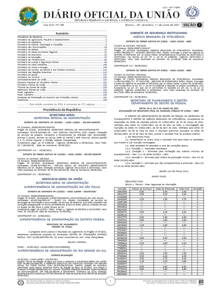 2021_06_11_ASSINADO_do3 | PDF | Ministério (departamento governamental ...