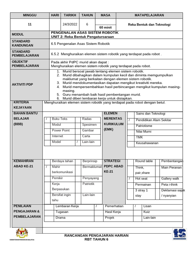 RBT Tahun 6 2022 M11 | PDF
