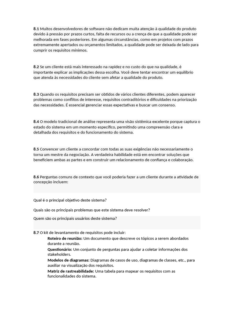 Pressman Atividade 8 Cap | PDF