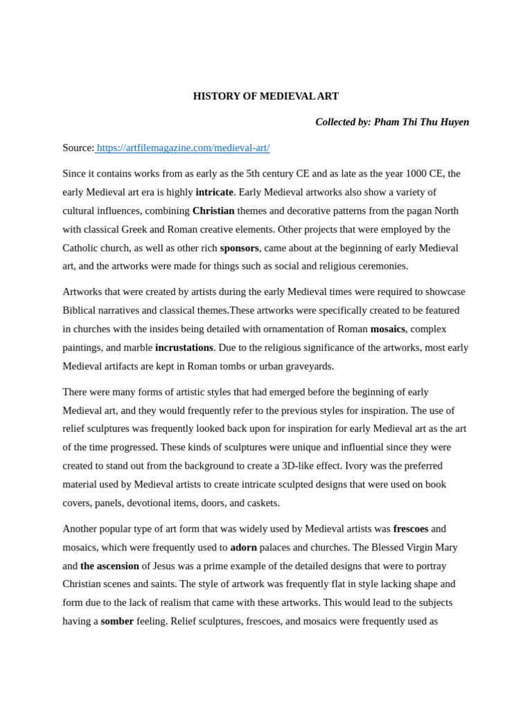 HISTORY OF MEDIEVAL ART | PDF | Byzantine Empire | Medieval Art