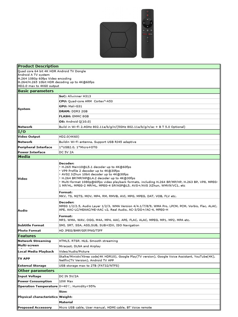 Q5 ATV BOX | PDF | Codec | Video