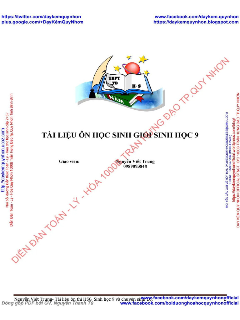 tai lieu on thi hsg sinh học 9 | PDF