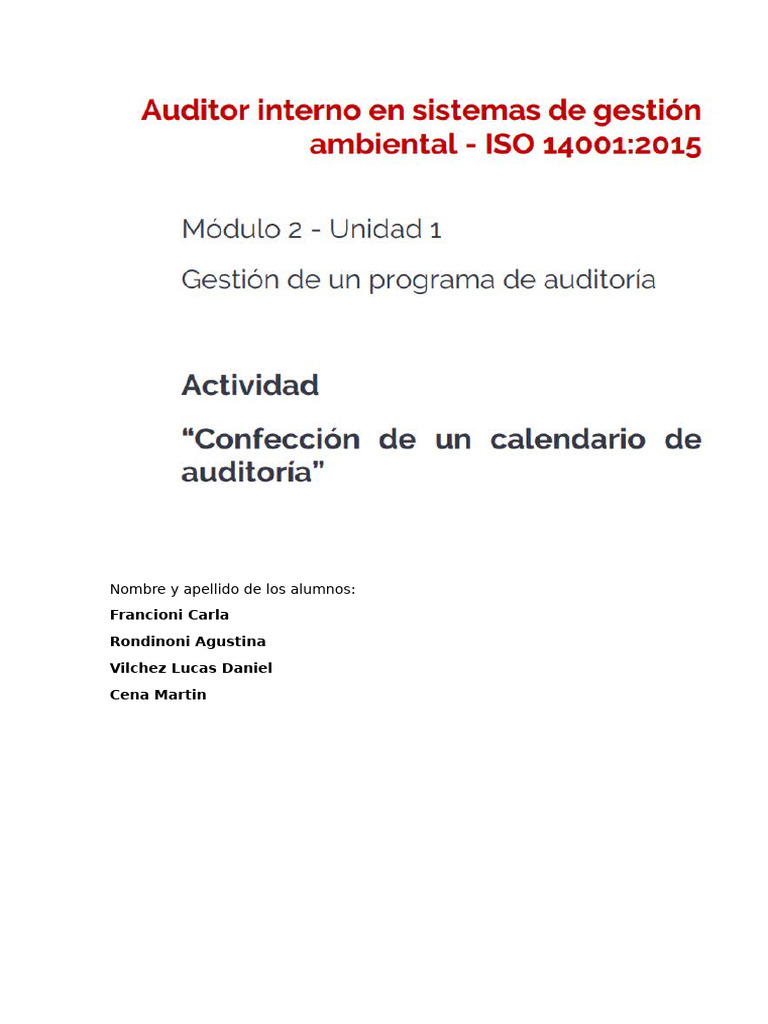 M2-U1-Grupo 2 | PDF | Auditoría | Contralor