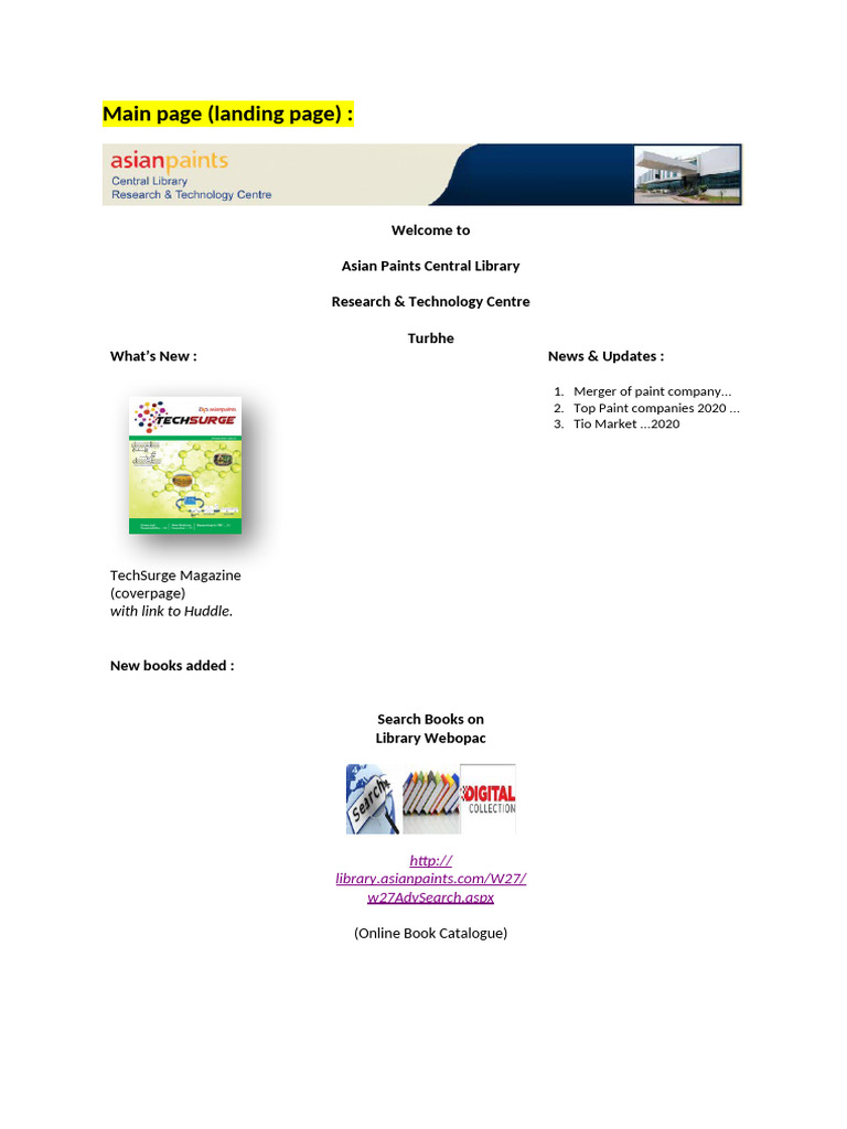 Library webpage | PDF | Libraries | Books