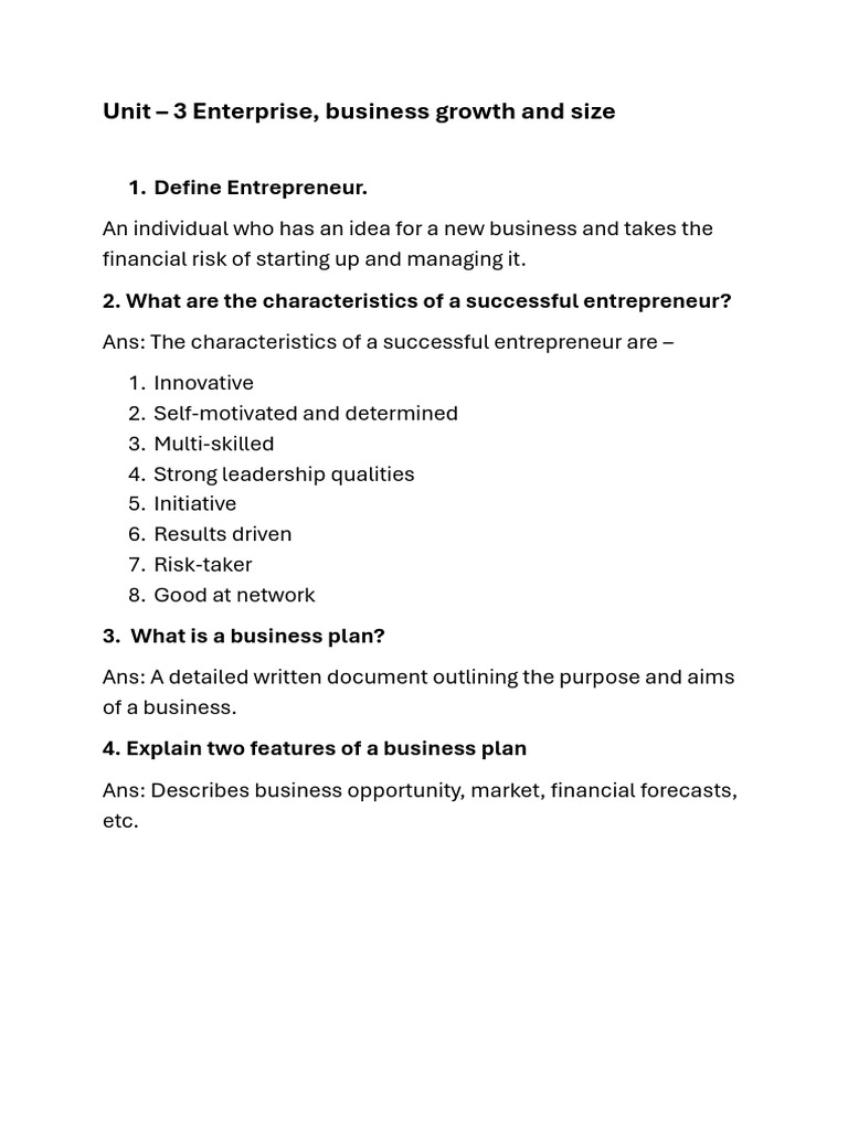 Unit 3 - Enterprise Notes | PDF