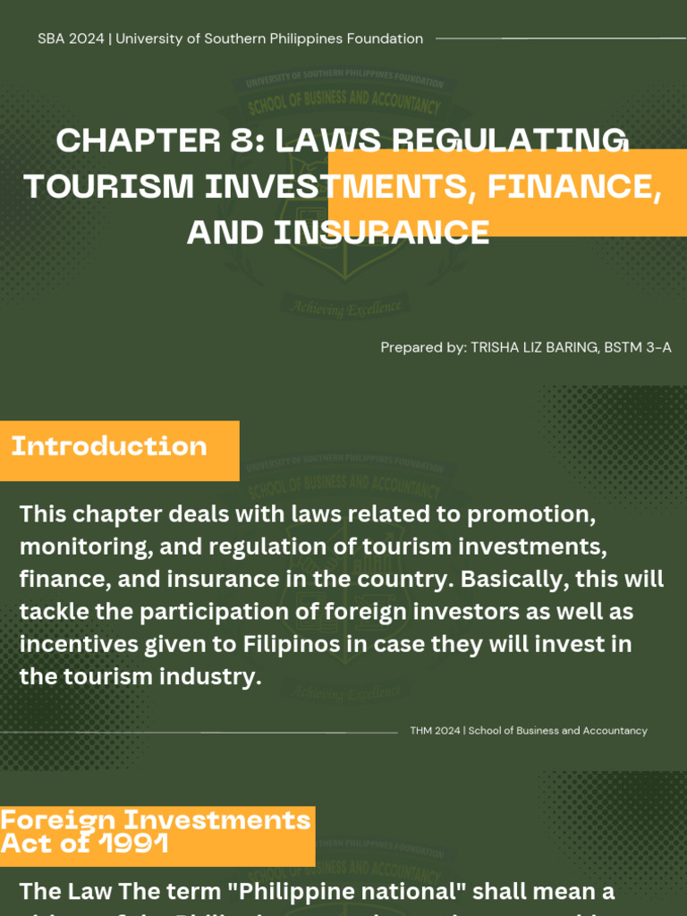 Philippine Tourism Investment Laws 2024 | PDF | Banks | Loans
