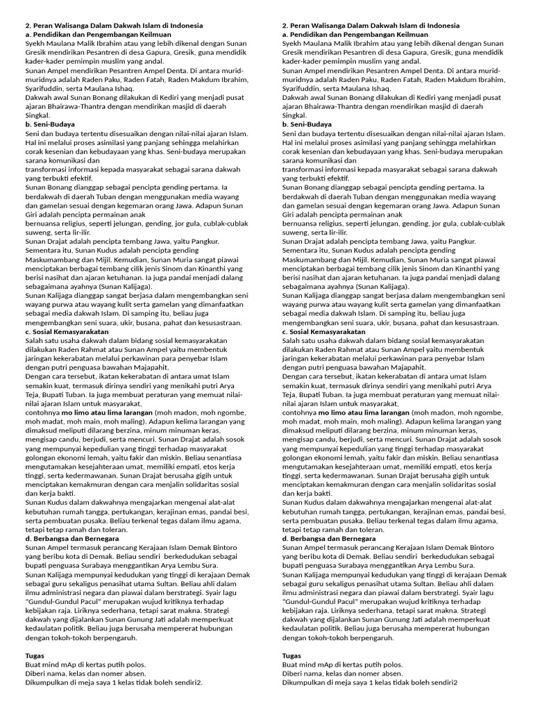 Bab 5 wali songo kelas 9 genap 2024 | PDF