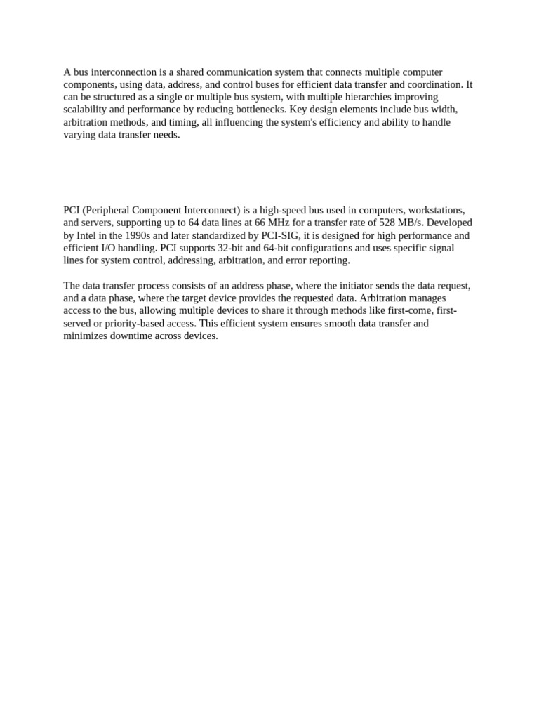 Understanding Bus Interconnection Systems | PDF