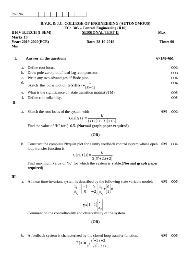 Ec305 Ce Reregistred 2019 20 | PDF | Telecommunications Engineering | Mechanics