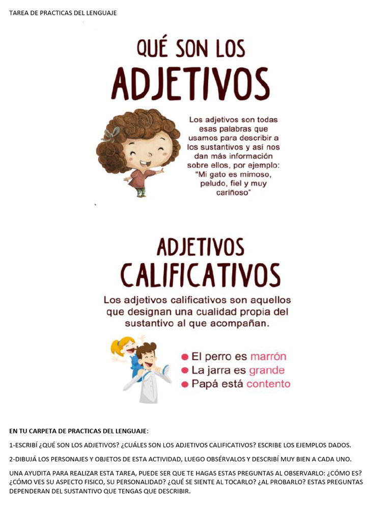 Adjetivos Calificativos y Descripciones | PDF | Adjetivo