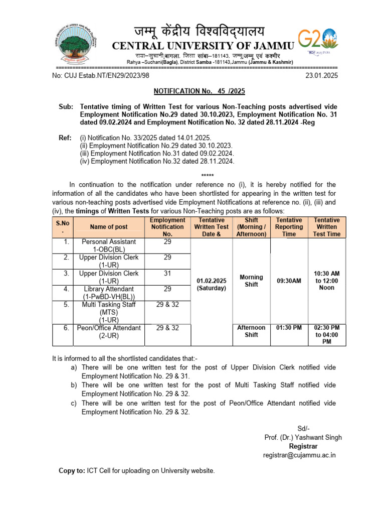 Timing Notification | PDF