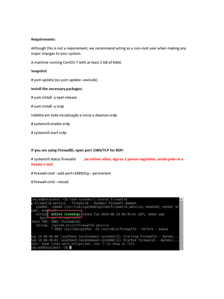 Install GUI and Remote Access by MSTSC - CentOS7 | PDF