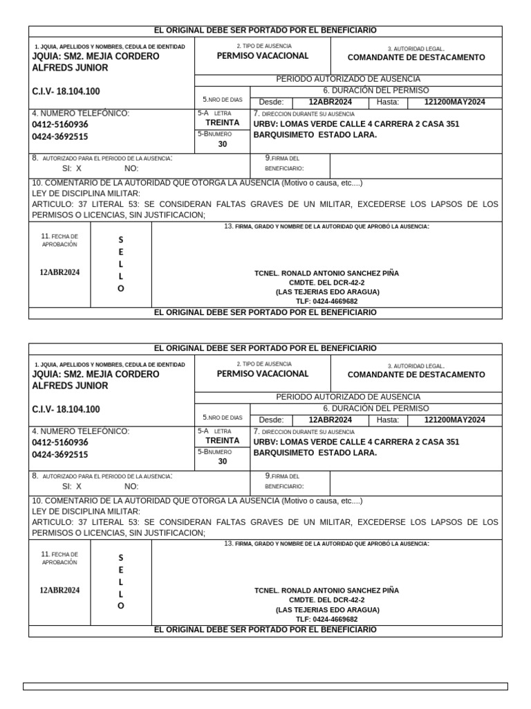 01-Boleta SM3 Mejias Cordero | PDF | Licencia de conducir