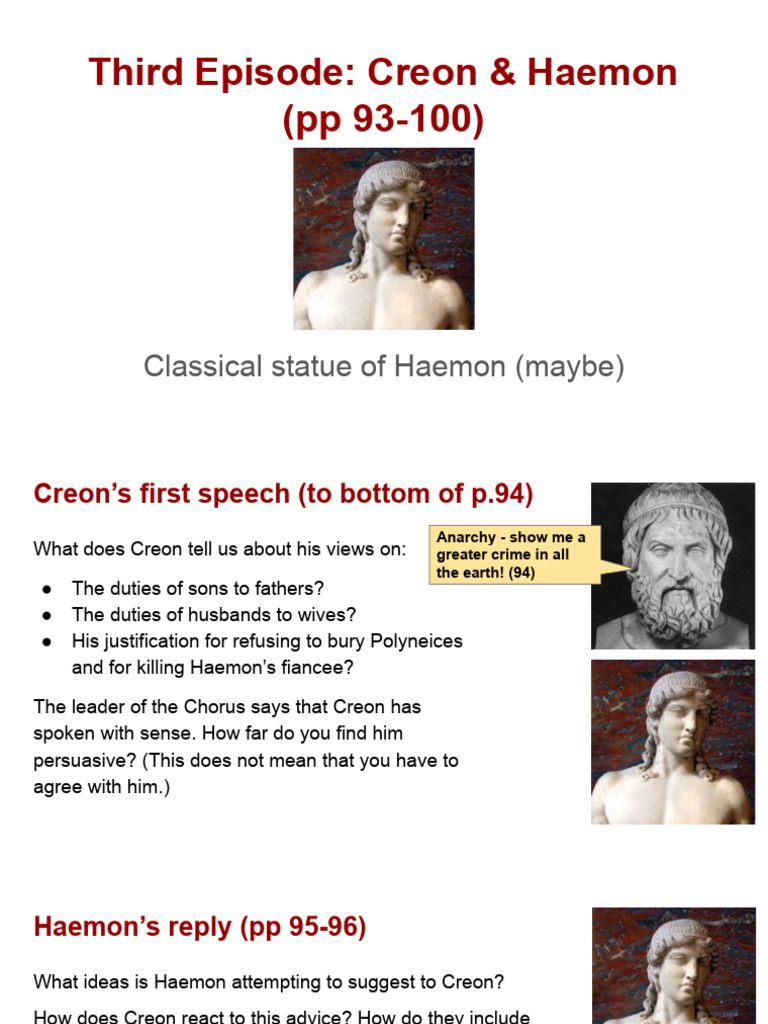 6. Third Episode - Creon vs Haemon | PDF | Oedipus