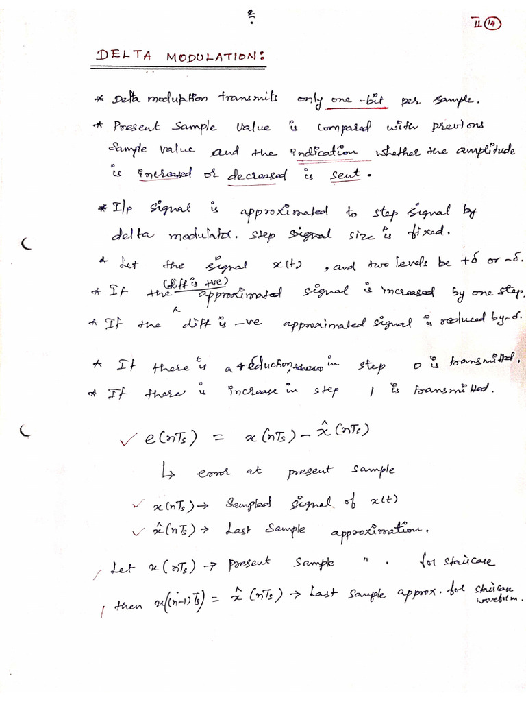Unit 3 Delta Modulation | PDF