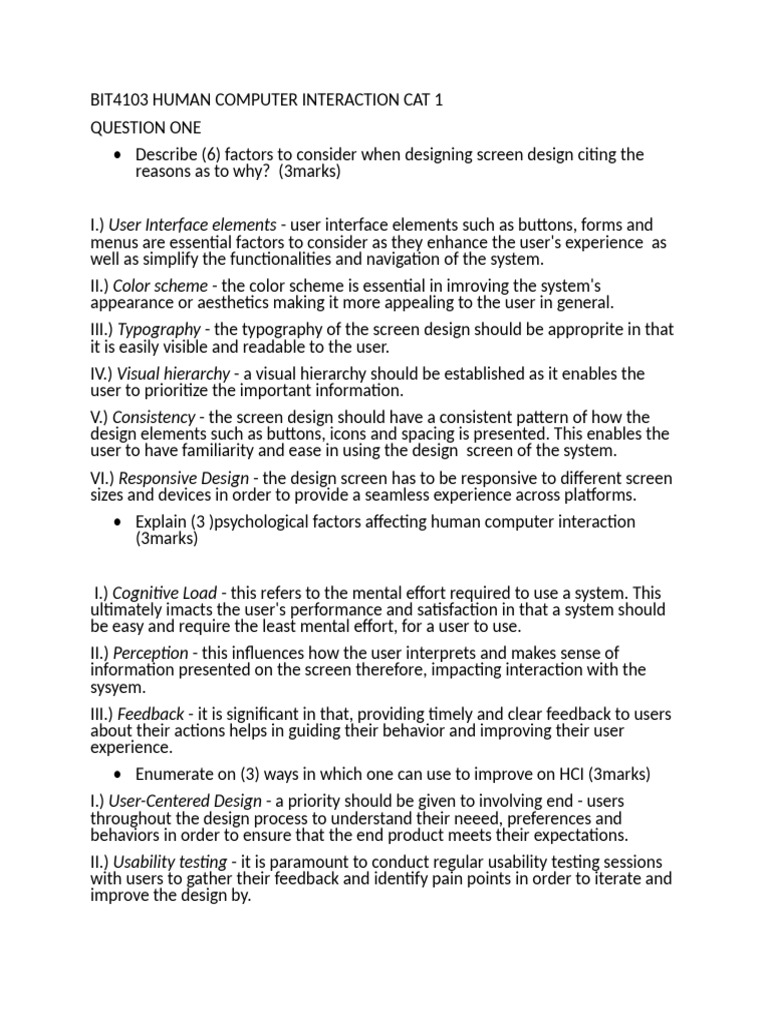 Key Factors in Human-Computer Interaction | PDF | Virtual Reality ...