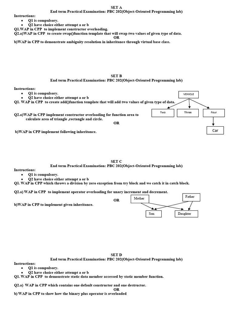 CPP Object-Oriented Programming Exam Tasks | PDF | Method (Computer ...