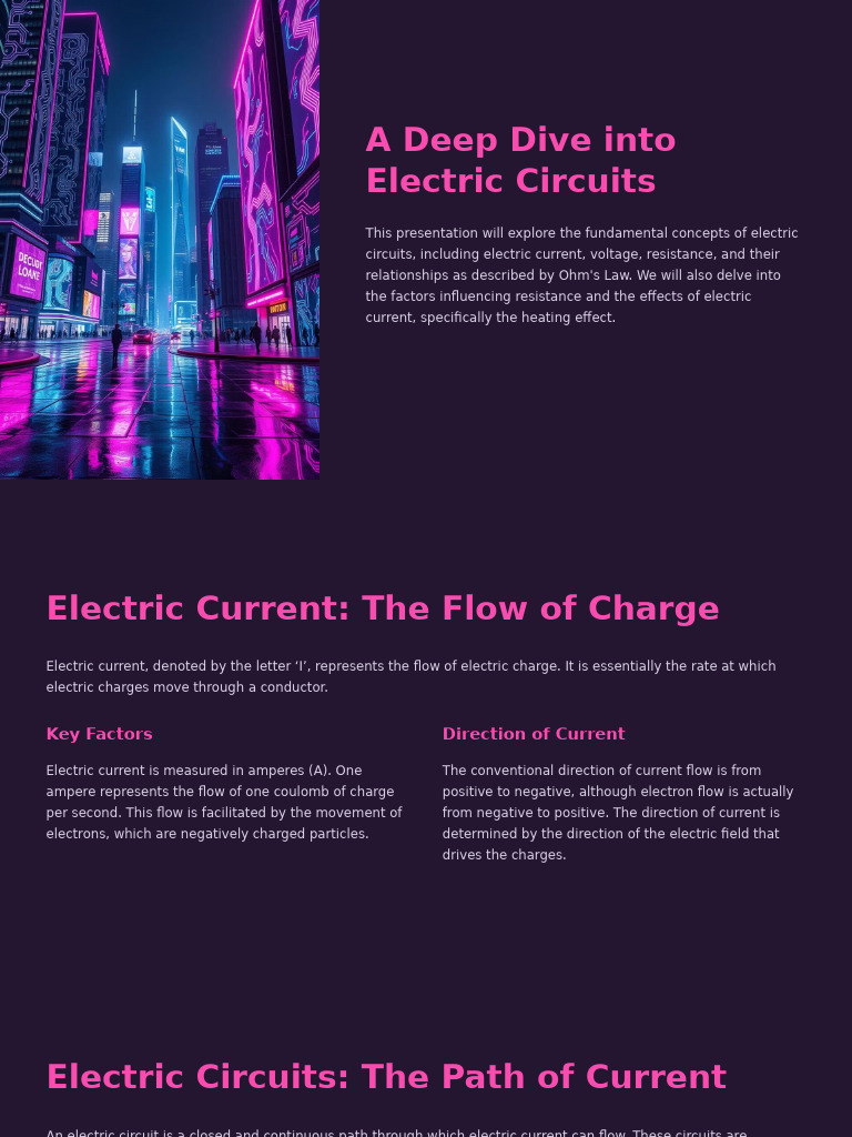 A Deep Dive Into Electric Circuits | PDF | Electric Current | Voltage