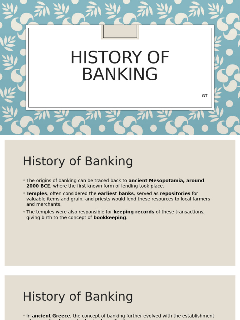 History of Banking | PDF | Banks | Institutional Investors