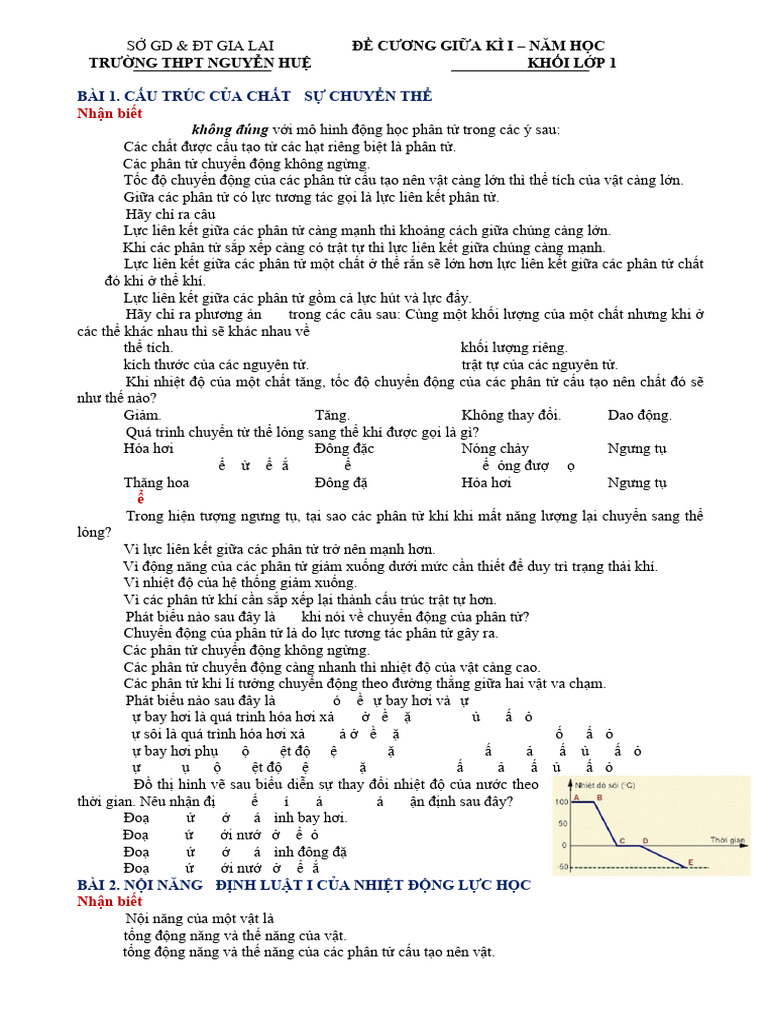 Đề cương Lý GKI 12 24-25 - HS | PDF