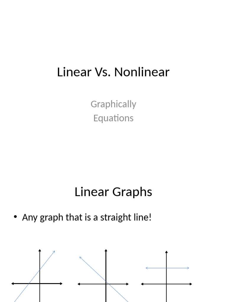 1.3.1 Linear vs Nonlinear-1 | PDF