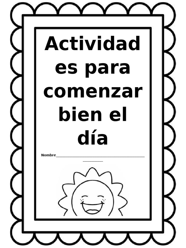 Actividades para Comenzar Bien El Dia MAYO 2024 | PDF