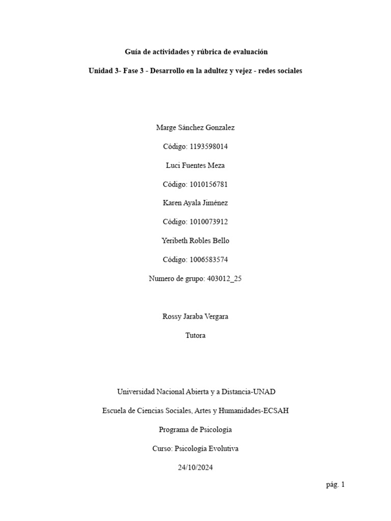 Fase3_Desarrollo en La Adultez y Vejez_25 (1) | PDF | Adultos | Vejez