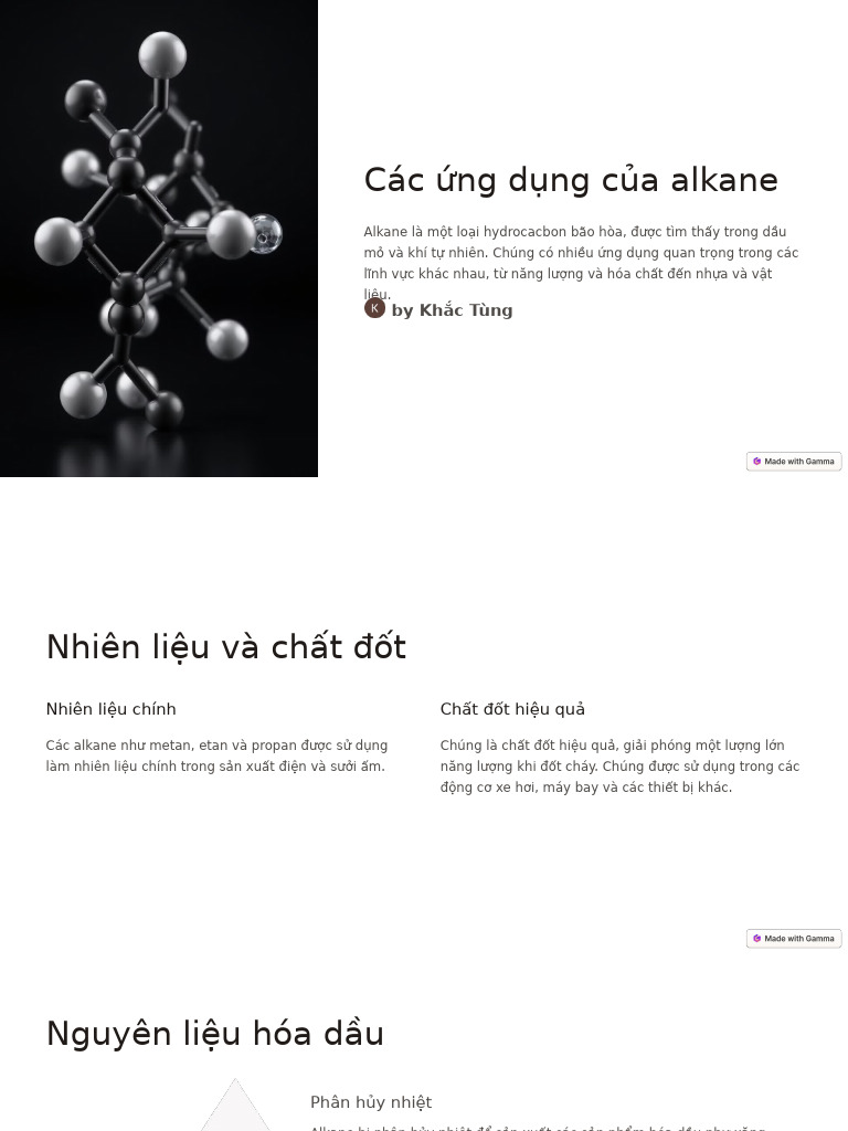 Cac Ung Dung Cua Alkane | PDF