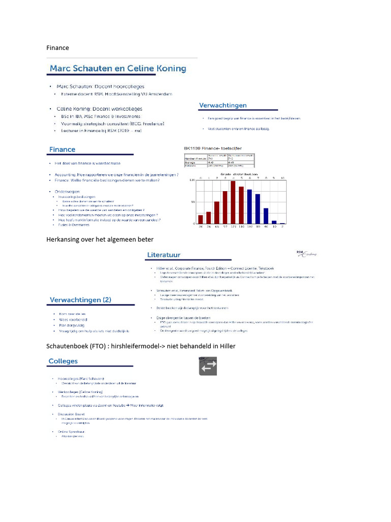 Finance Samenvatting | PDF