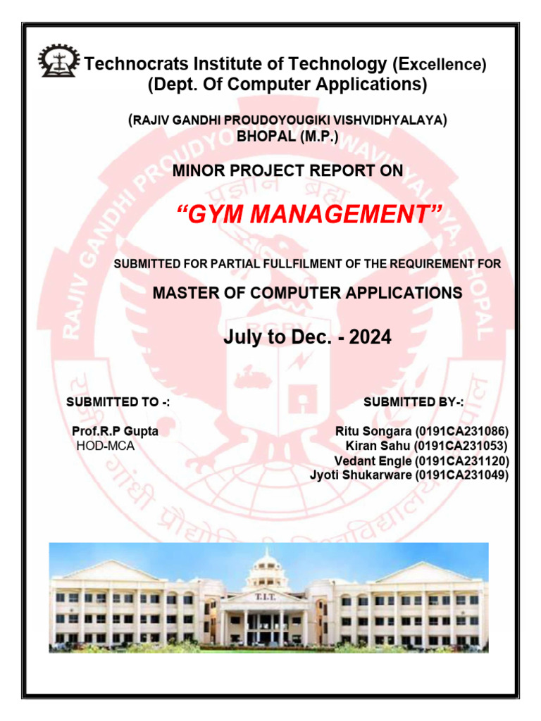 Minor Project Report for MCA 2024 | PDF