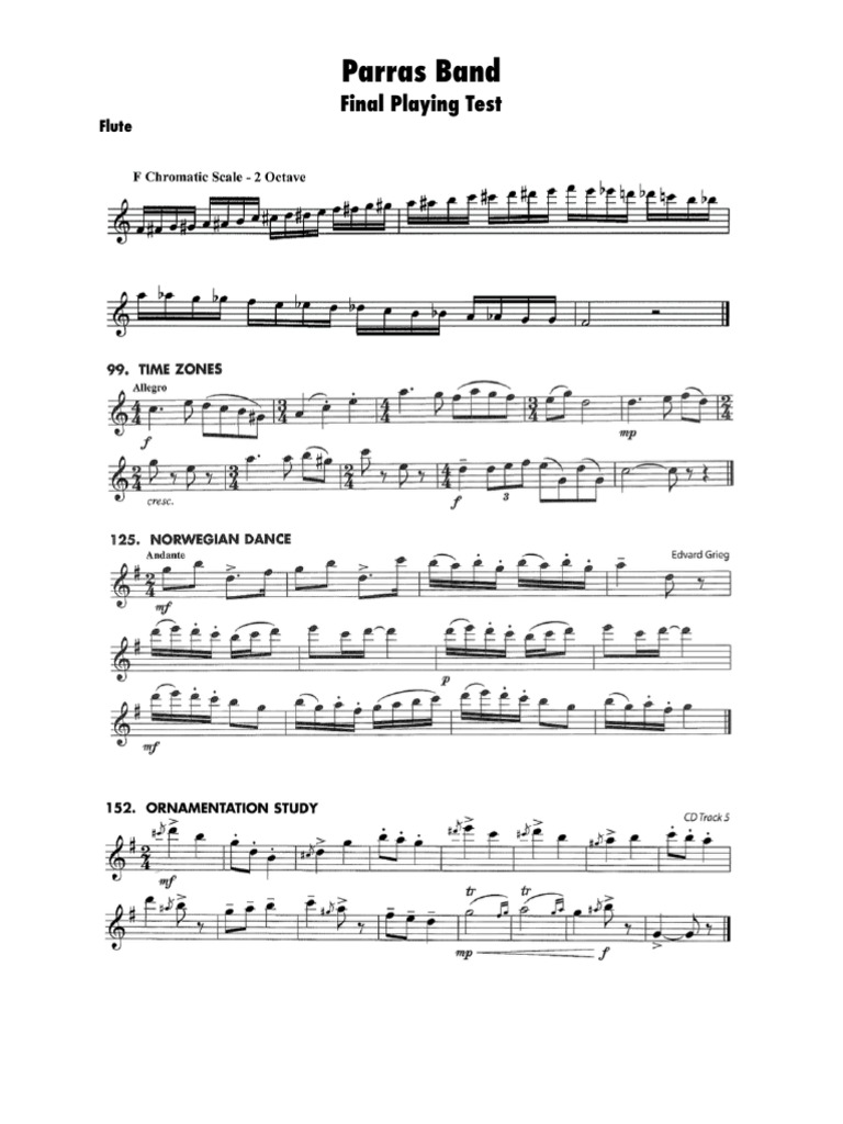 2018 Final Band Test Audition | PDF | Saxophone | Trombone