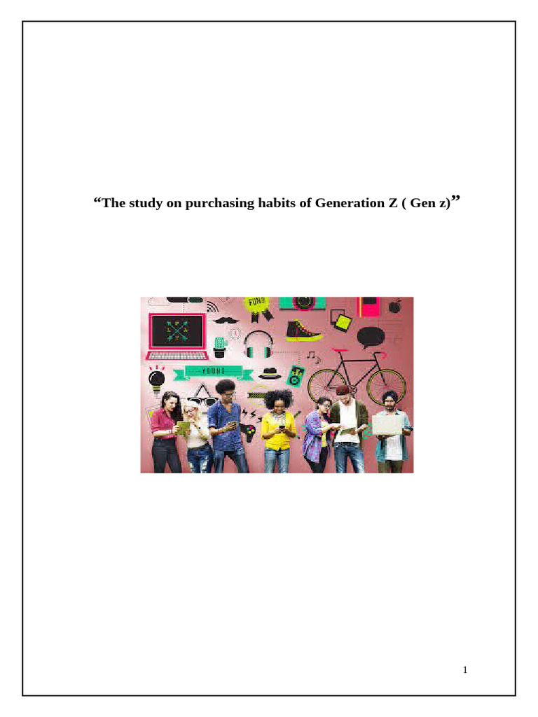 The Study On Purchasing Habits of Generation Z (Gen Z) | PDF | Online ...