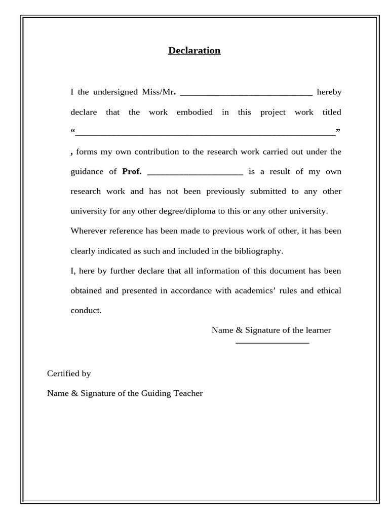 2 BMS PROJECTS DECLARATION | PDF