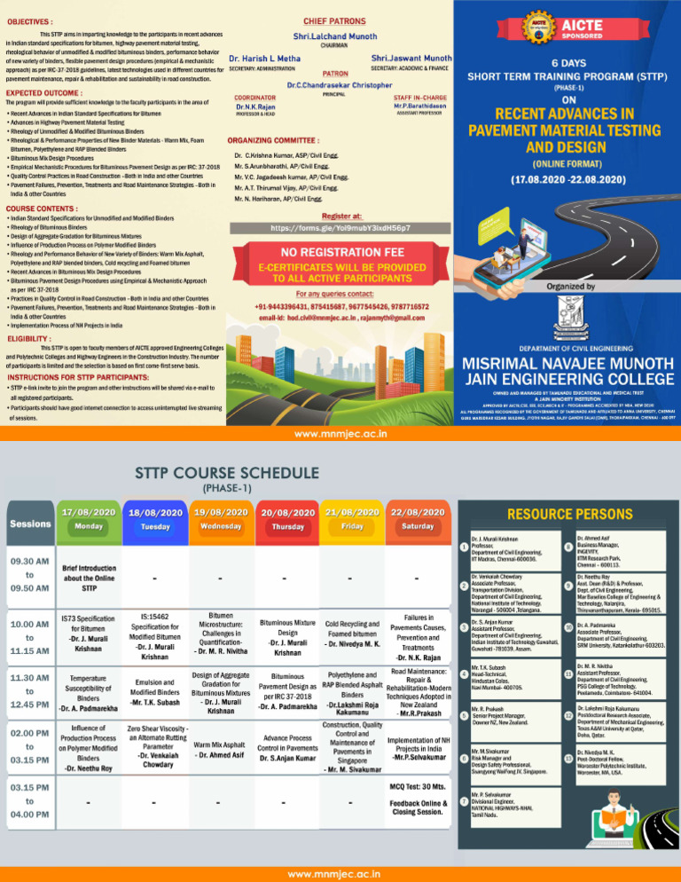 Mnmjec - STTP Brochure | PDF