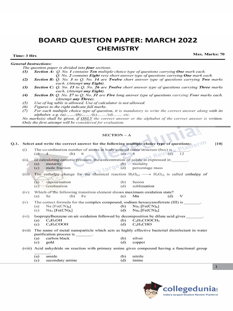 Chemistry 2022 | PDF