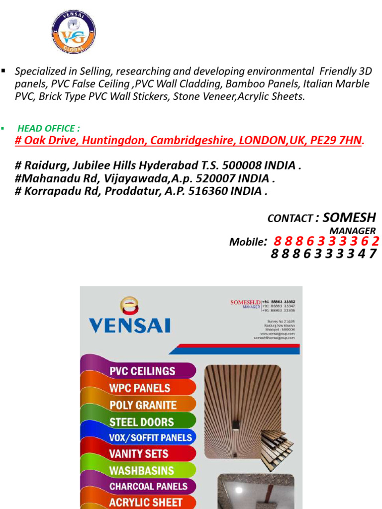 Vensai Catalouge | PDF