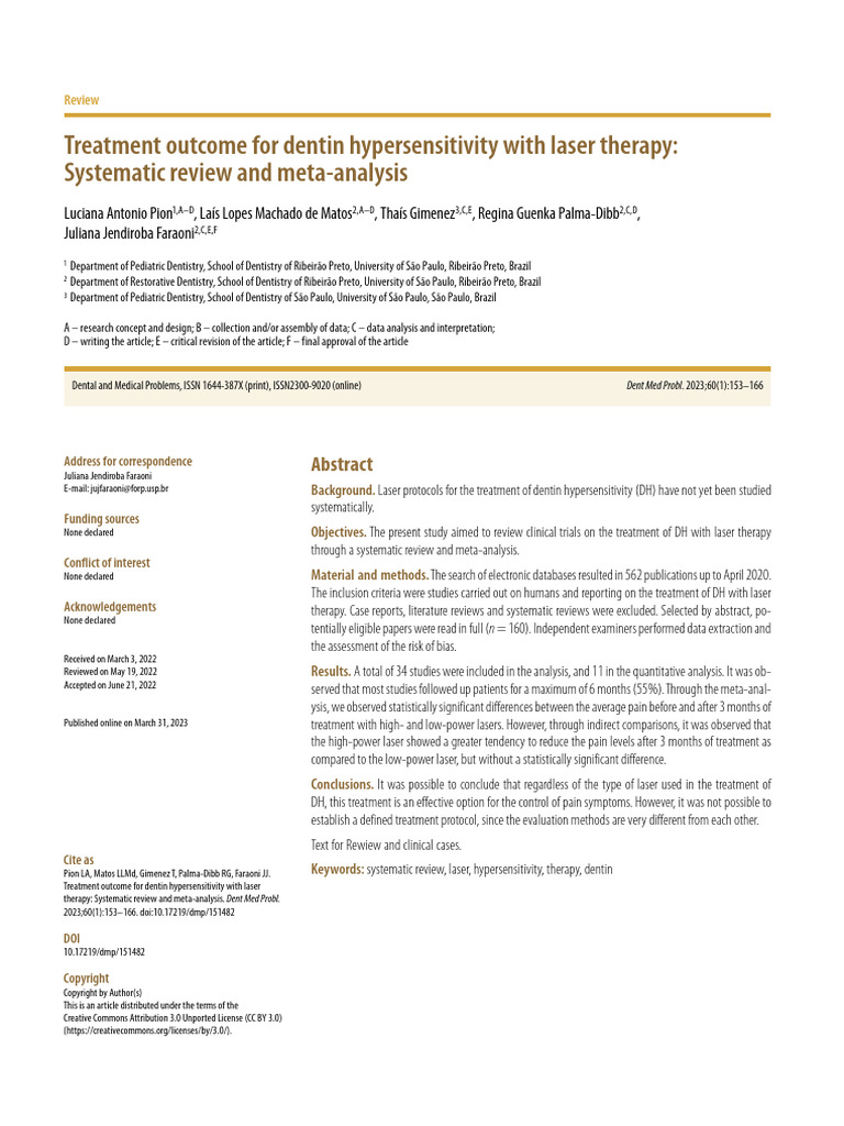 2023 Pion Resultado Del Tratamiento de La Hipersensibilidad Dental Con ...