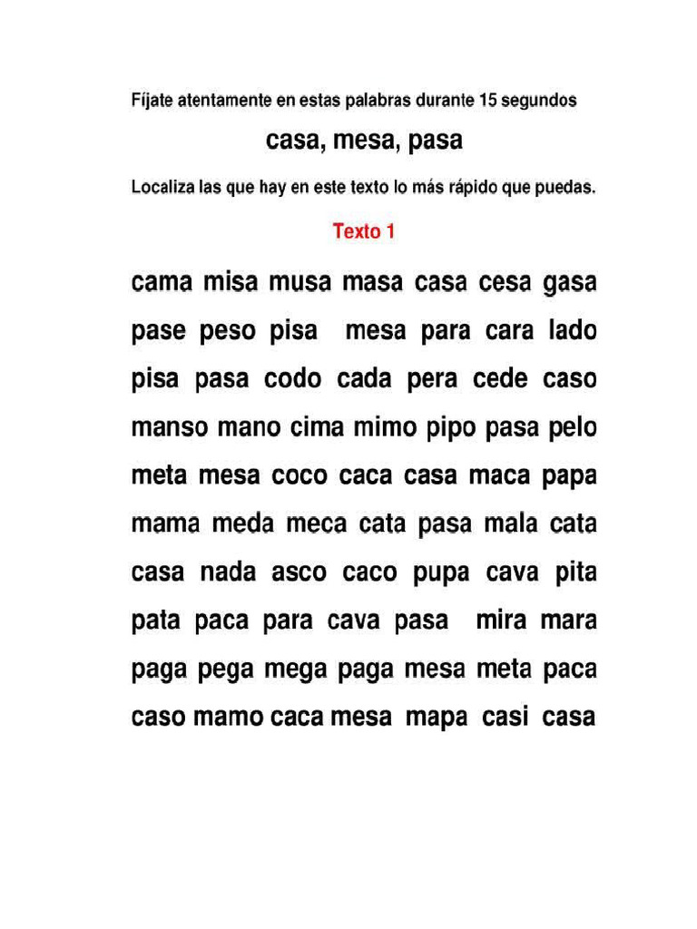 Velocidad Lectora 02 Pdf