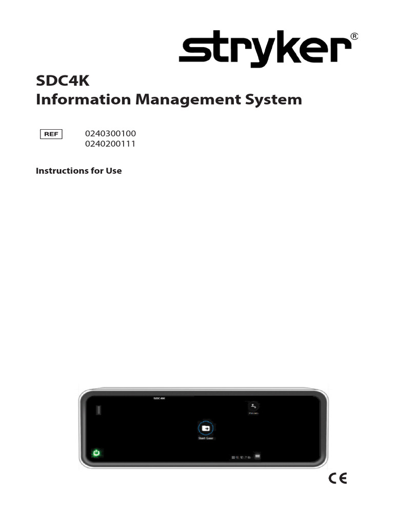 Stryker SDC4K IFU | PDF | File Transfer Protocol | Hdmi